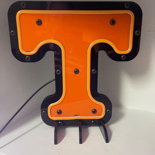 University of Tennessee Vols Power T Neon LED Light Art - Etsy