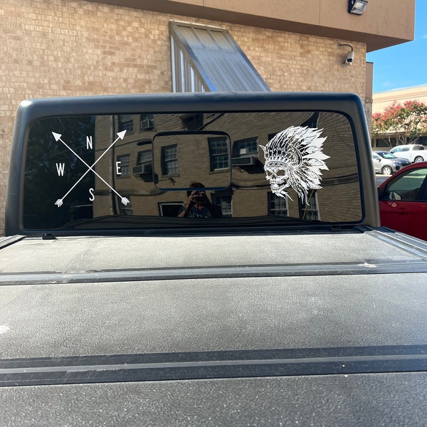 Simple Line Compass Vinyl Decal | Line Compass Decal | Compass Decal ...