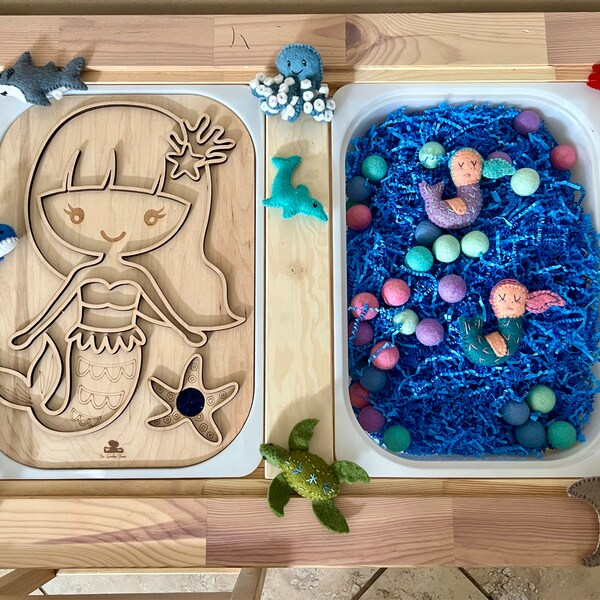 Flisat Mermaid Insert / Mermaid Sensory Puzzle / Mermaid Sensory Bin ...