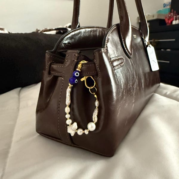 Bag Charm Keychains With Beads, Gold Accents, and Pearls | “the Country ...