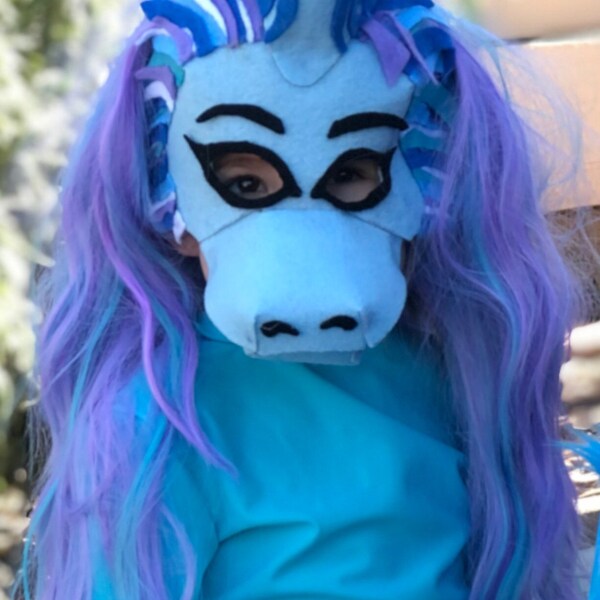 Coloring Mask > 3 Printable Dragon Masks, 1 Black and White Mask to ...