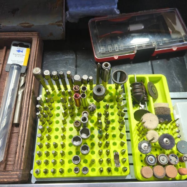 Wall Mounted Drill Bit Organizer | 60 Slots | Hex Bits Holder | Storage for Drillbits | Garage ...