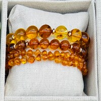 Baltic Amber Beads / Polished Amber Beads / Cognac Amber Beads / With ...
