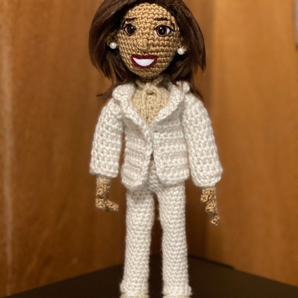 PATTERN PDF Vice President Kamala Harris Crochet Amigurumi Crochet Doll ...