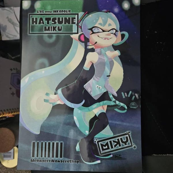 Hatsune Miku Splatoon Print - Etsy