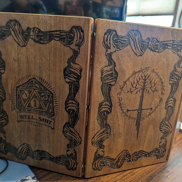 Custom Magnetic Dungeon Master Modular Screen | Wooden RPG Screen Gift ...
