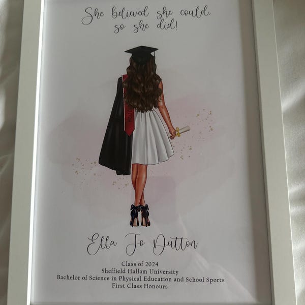 Personalised Graduation Print, Graduation Gift, University Graduation ...