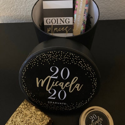 Graduation MINI Gift Box With Gifts High School Grad College Grad White ...