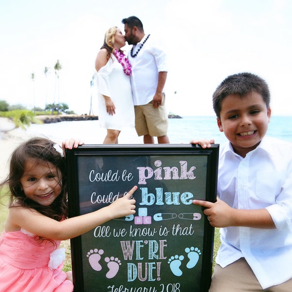 PRINTABLE Could Be Pink Could Be Blue All We Know is That We're Due ...