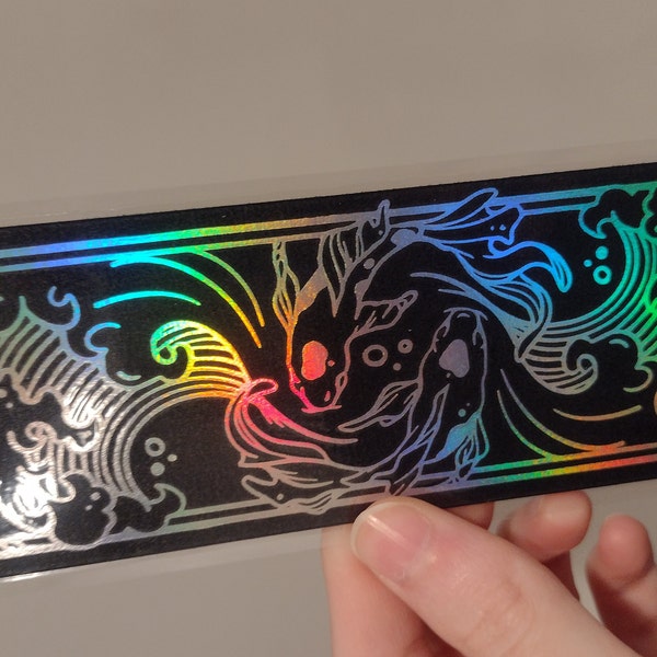 Fish Pisces Ying Yang Foil Art Bookmark - Etsy