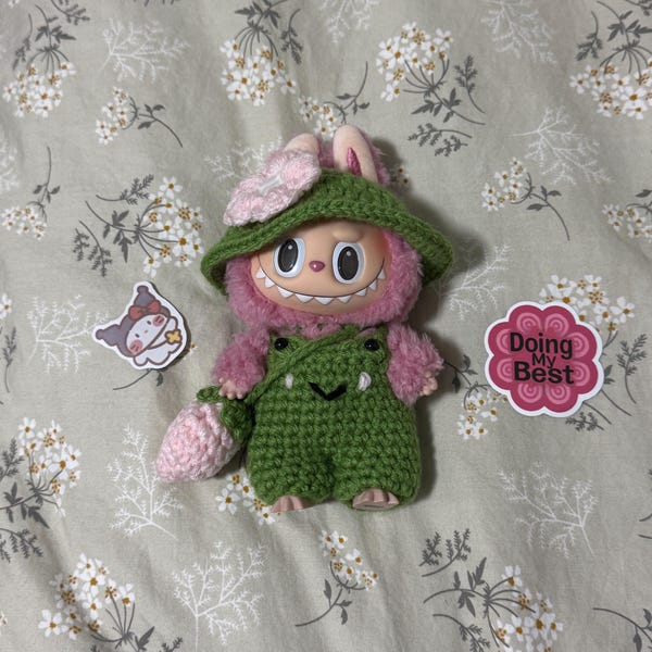 Labubu Crochet Frog Clothes - Etsy