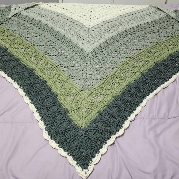 Crochet Pattern, Crochet Triangle Pattern, Triangle Pattern, Digital ...