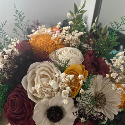 Fall Collection DIY Fall Wood Flower Bouquet Kit Sola Wood Flower ...