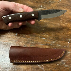 Hand Forge Bushcraft Knife With Sheath Rosewood Fixed Blade - Etsy