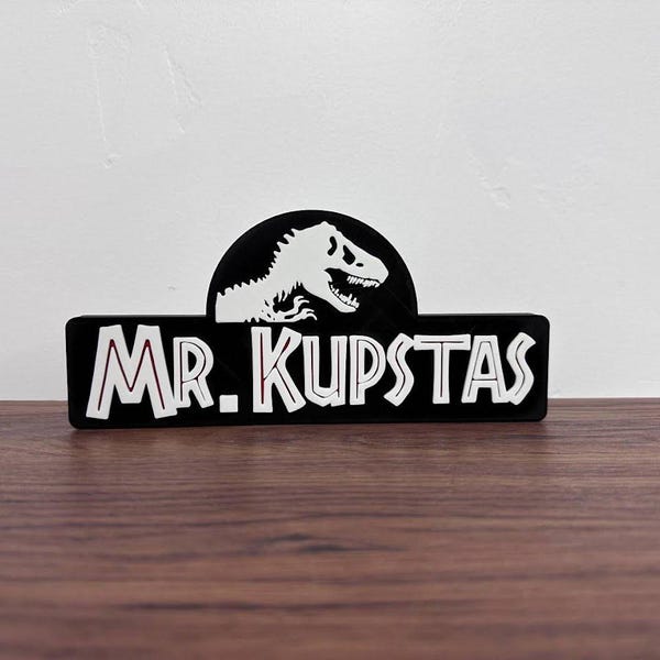 3D Printed Dinosaur Custom Name Plate - Etsy
