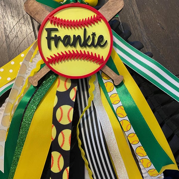 Personalized Custom Softball Bag Tag, Bogg Bag, Sports Bag Charm ...