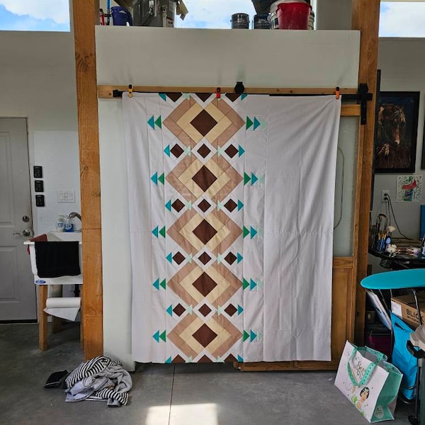 River Pond #102, Easy Quilt Pattern, Quilt Pattern PDF, Geometric Quilt ...