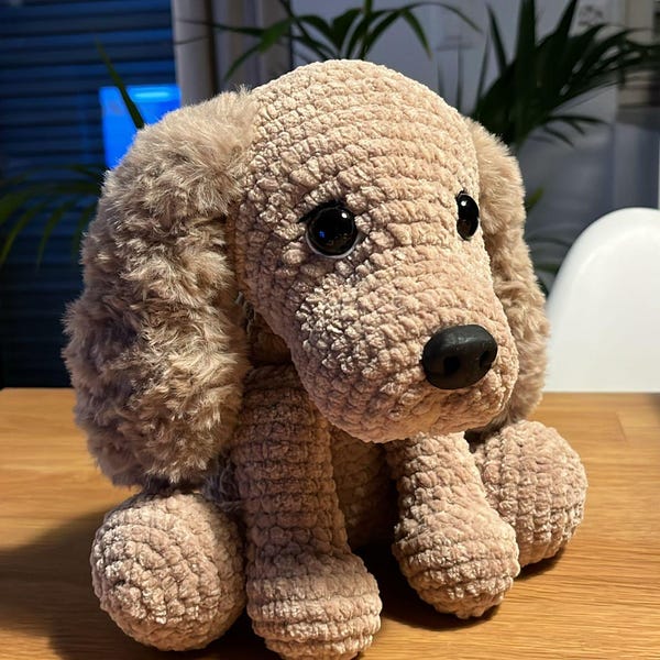Puppy Spaniel Lilu Crochet Pattern. Dog Knotted Lovey Crochet Pattern ...