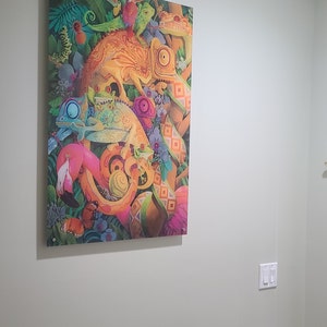 Acrylic Glass Wall Art 'pooping on People' by Lucia Heffernan - Etsy