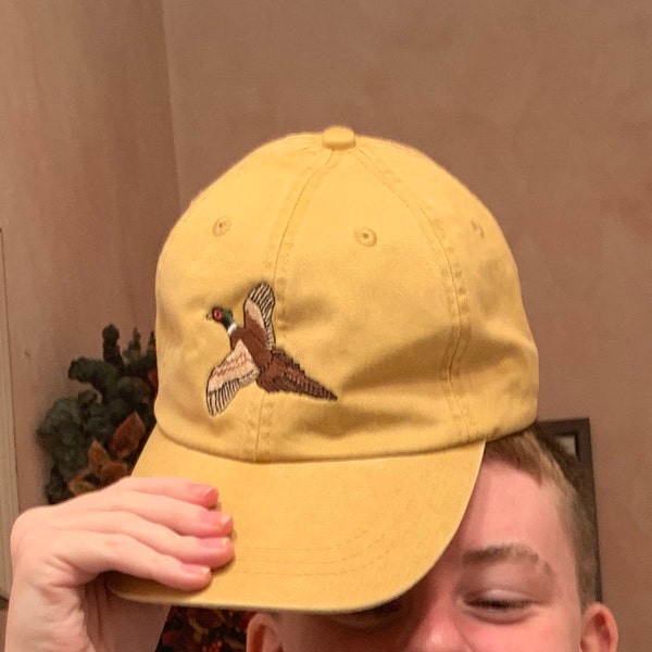 RING NECKED PHEASANT Bird Hat - Embroidered Men Women Wildlife Cap ...