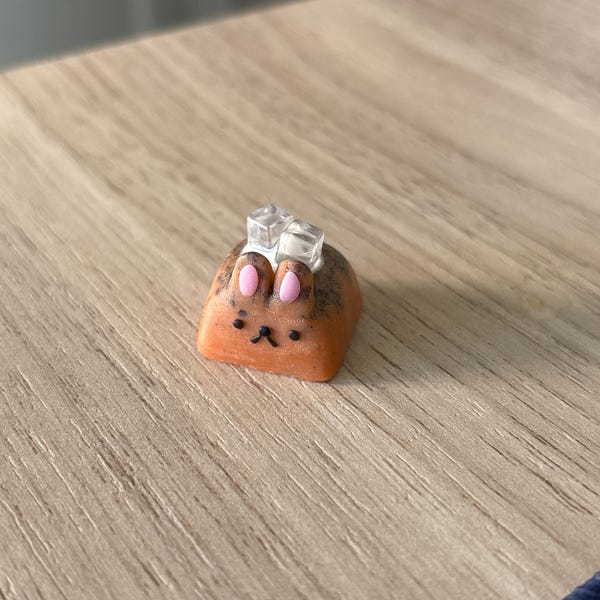 Pastel Blue Starry Sky Pudding Artisan Resin Keycaps, Cute ESC and ...