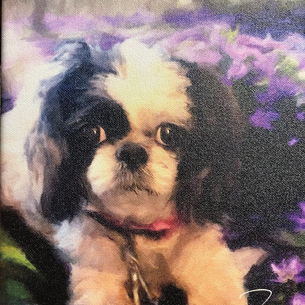 Custom Pet Portrait Painting From Photo- Dog Portrait-memorial Gift for ...