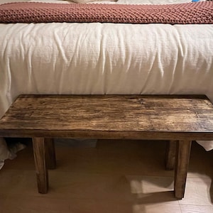 Rustic Wooden Display Bench - Etsy