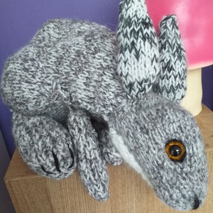 KNITTING PATTERN Black Otter Rex Rabbit | Etsy