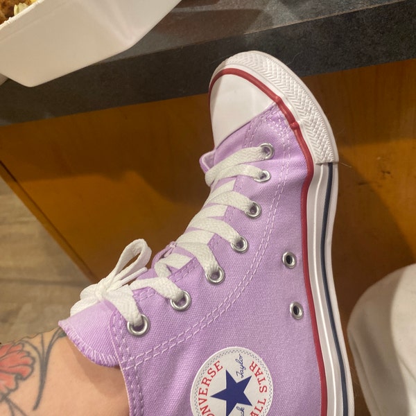Custom Dyed Lavender Converse All Star High Top Shoes - Etsy