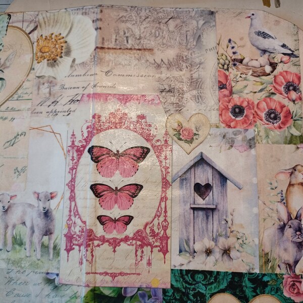 Spring Garden Junk Journal Digital Kit Printable, Spring Flowers and ...