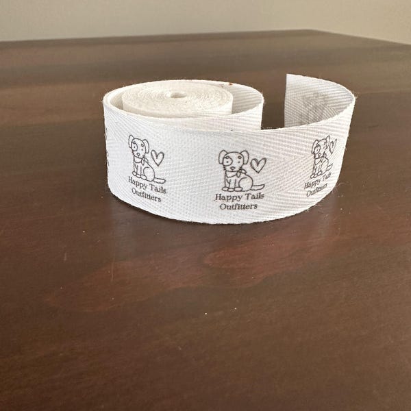 READY TO SHIP - Twill, One Inch Ribbon, Yardage - Printed Sew-in Fabric ...