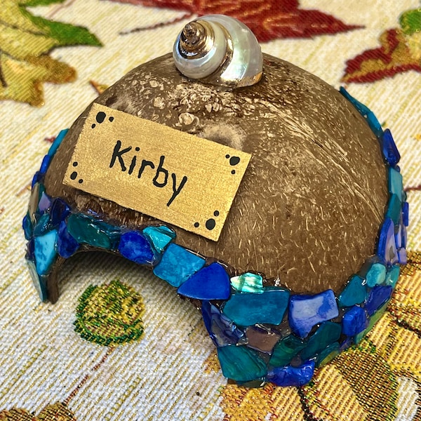 Hermit Crab Terrarium Coconut Hide, Natural Stone Handmade Reptile Home ...