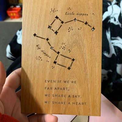 Big and Little Dipper Constellation Wood Card - Etsy