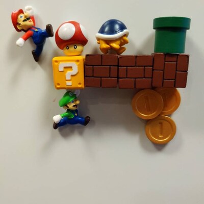 Super Mario Fridge Magnet Set - Etsy UK