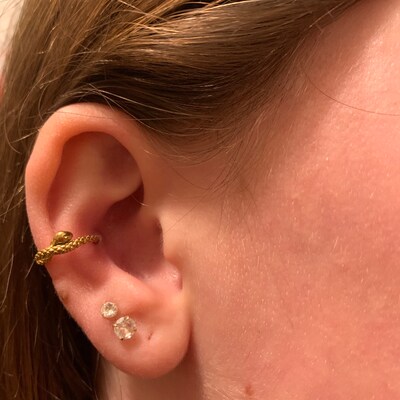 16g Dainty Snake Conch Hoop, Conch Earring, Conch Ring Clicker, 316L ...