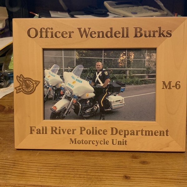 Police Motorcycle Unit // Personalized Engraved Photo Frame // Picture ...