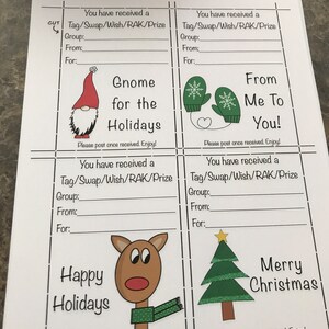 Happy Mail Swap Insert | Tag Insert | Wish | RAK | Prize | Lemon Tag ...