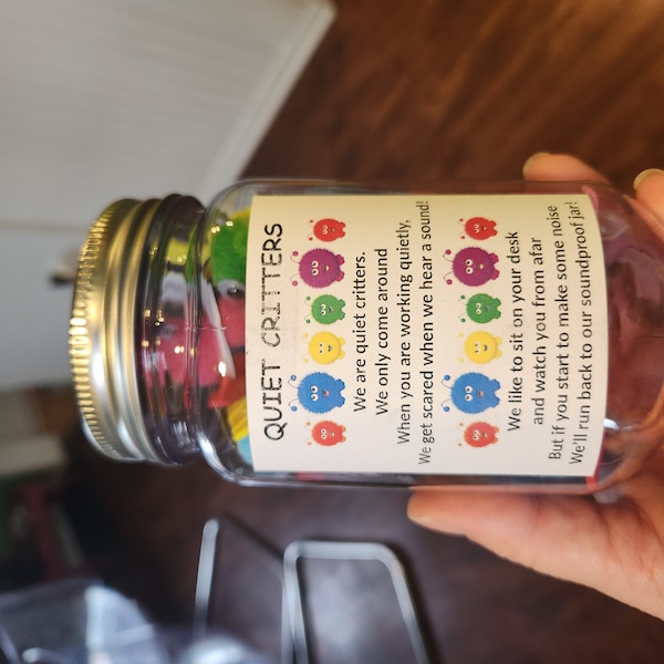 Quiet Critters Jar, Behavior Classroom Management Tool, Homeschooling ...