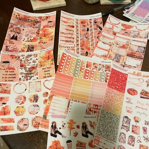 Fall Aesthetics Stickers/layering Sticker Kit-journal - Etsy