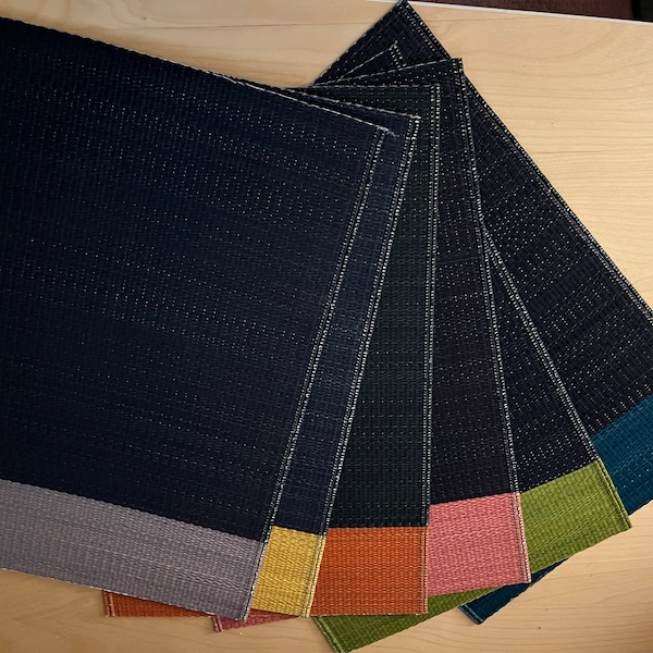 4 Set of Japanese Placemat, Igusa, Rush Grass Placemat, Dinning Ware ...