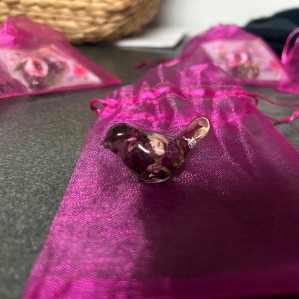 Custom Made Bird Made With Your Dried Flowers, Songbird Keepsake, Bird ...