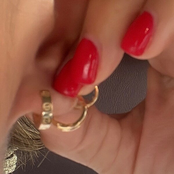 8mm 14K & 9K Solid Gold Moon Daith Ring, 16 Gauge /1,2mm Daith Hoop ...