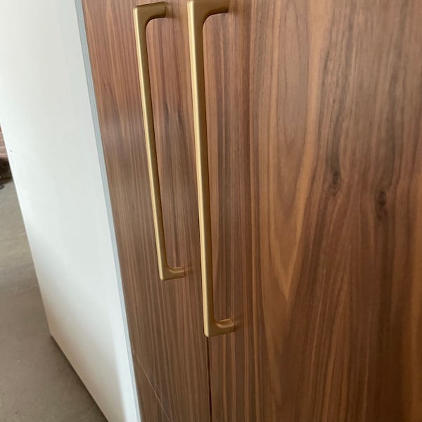 Simple Matte Gold Handles - Drawer Handles Pulls, Gold Satin Finish ...