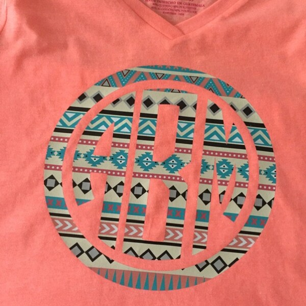 Aztec Heat Transfer Vinyl, Coral Teal, Aztec, Pattern HTV, Tribal ...