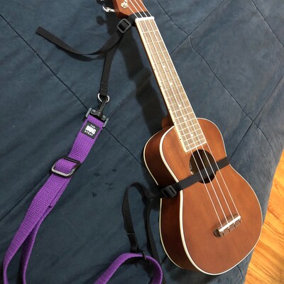 Ukulele Hug Strap Emilia Floral Purple Pink Yellow - Etsy