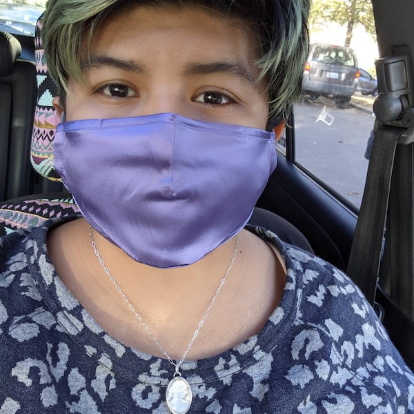 Triple Layer Silk Face Mask With Insert Pocket - Earth Collection, With ...