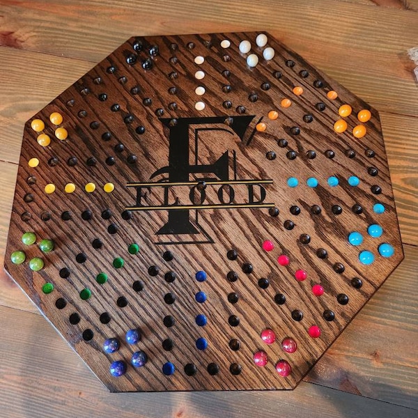 5 Marbles per Player | 8-player Wahoo Game Board | 20" Octagon ...