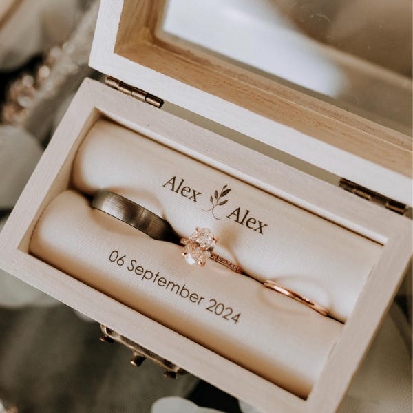 Personalized Wedding Ring Box, Bridal Party Gift,wedding Ring Box ...