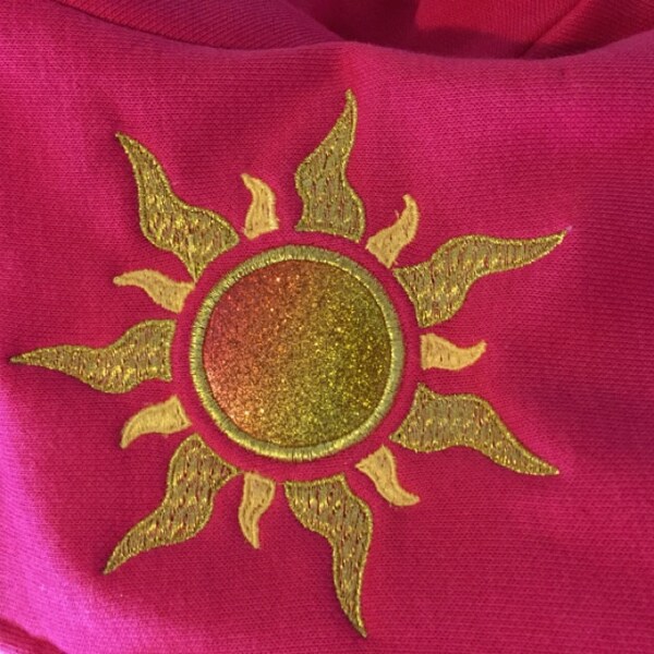 Rapunzel's Sun From Tangled Applique Digital Embroidery Machine Design ...