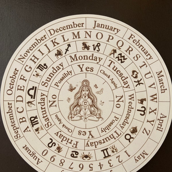 Wooden Pendulum Spiritual Dowsing Board - Laser Engraved - Veneered ...